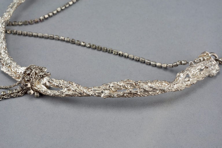 Vintage CHRISTIAN LACROIX Textured Rigid Cascading Rhinestone Chain ...