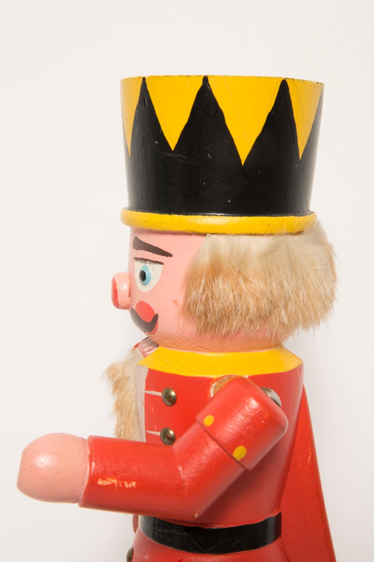 Vintage Christmas Big Nutcracker, Wood, Erzgebirge, Germany, 1970s For ...