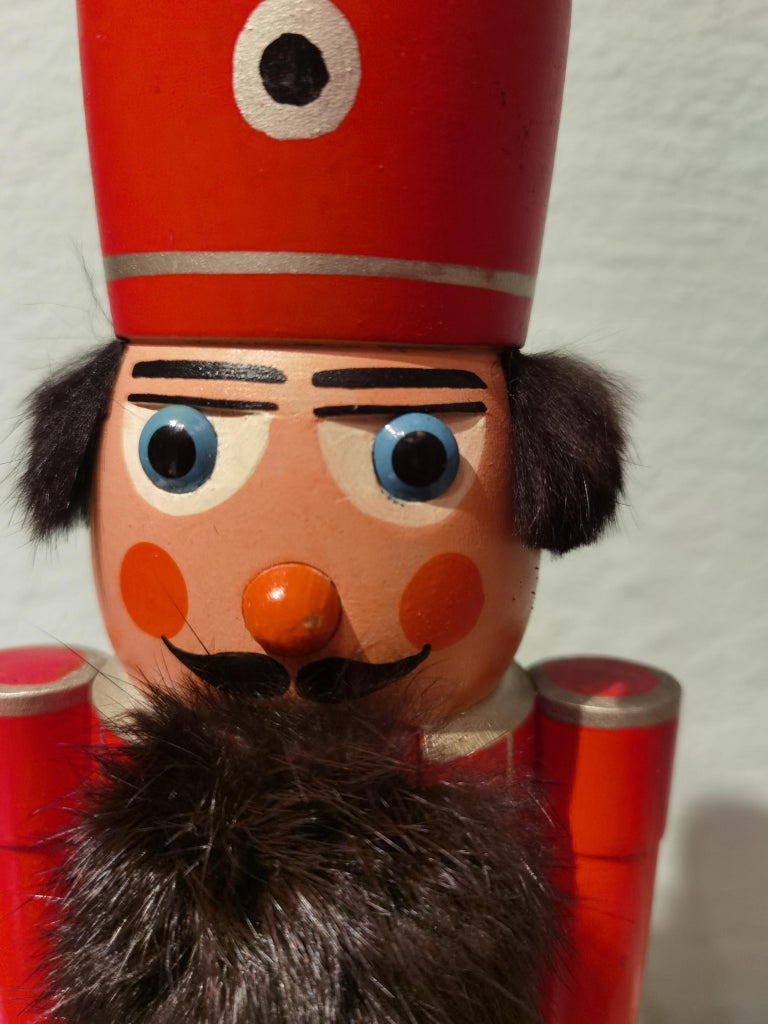Vintage Christmas Nutcracker Figure Wood Erzgebirge Germany For Sale at ...