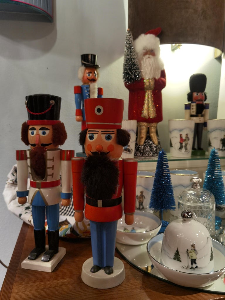 Vintage Christmas Nutcracker Figure Wood Erzgebirge Germany For Sale at ...