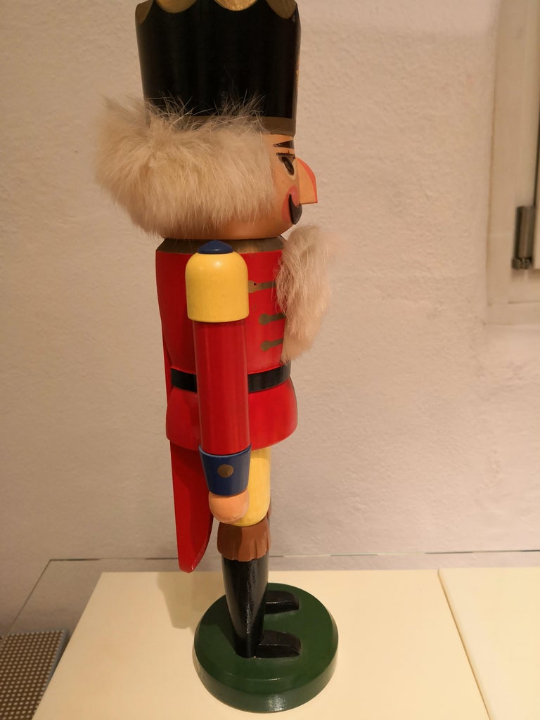Vintage Christmas Nutcracker Wood Erzgebirge Germany at 1stDibs