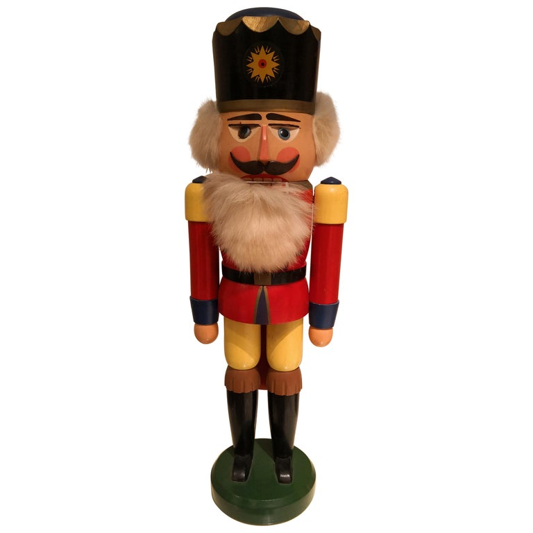 Vintage Christmas Nutcracker Wood Erzgebirge Germany at 1stDibs