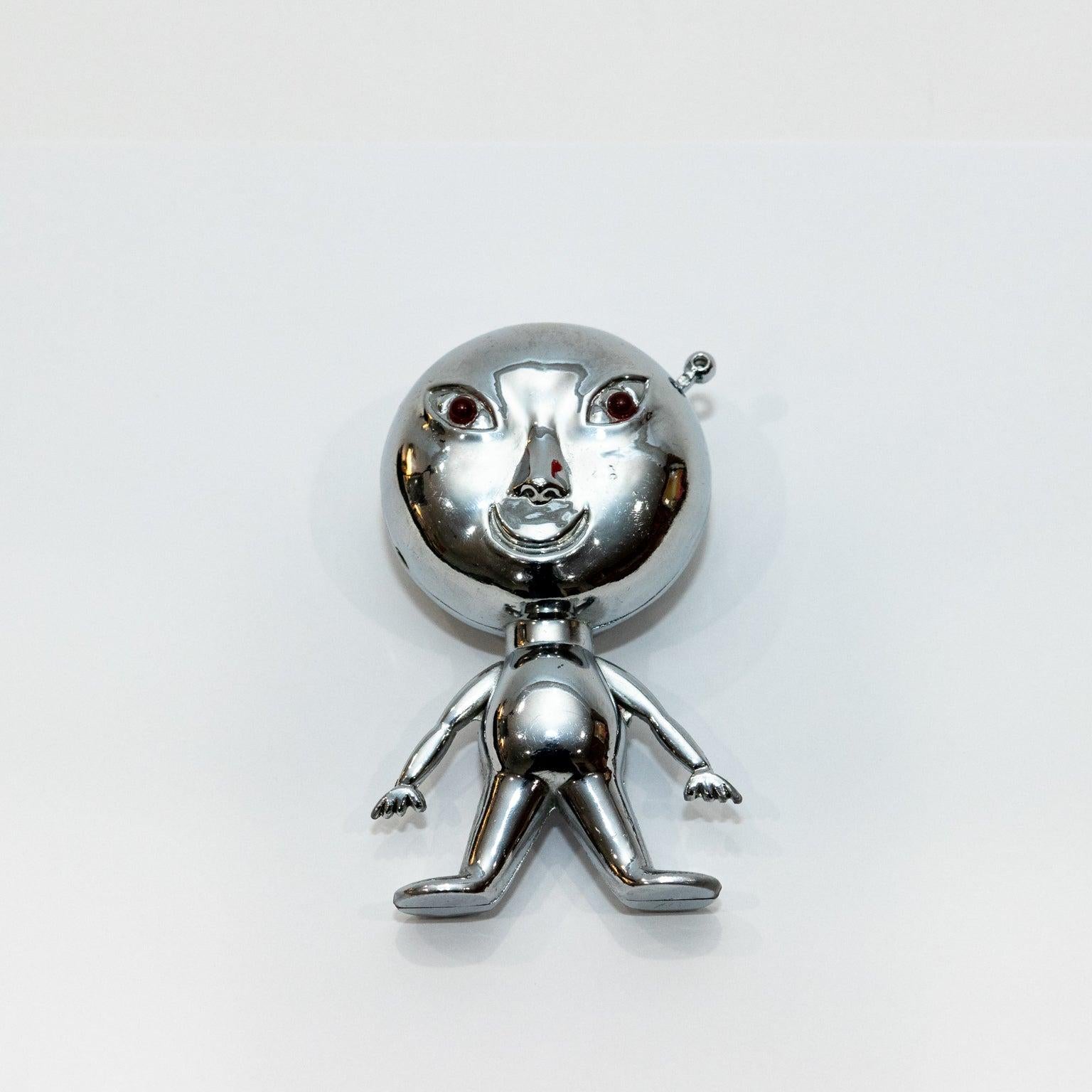 Vintage Chrome Alien Lighter For Sale at 1stDibs