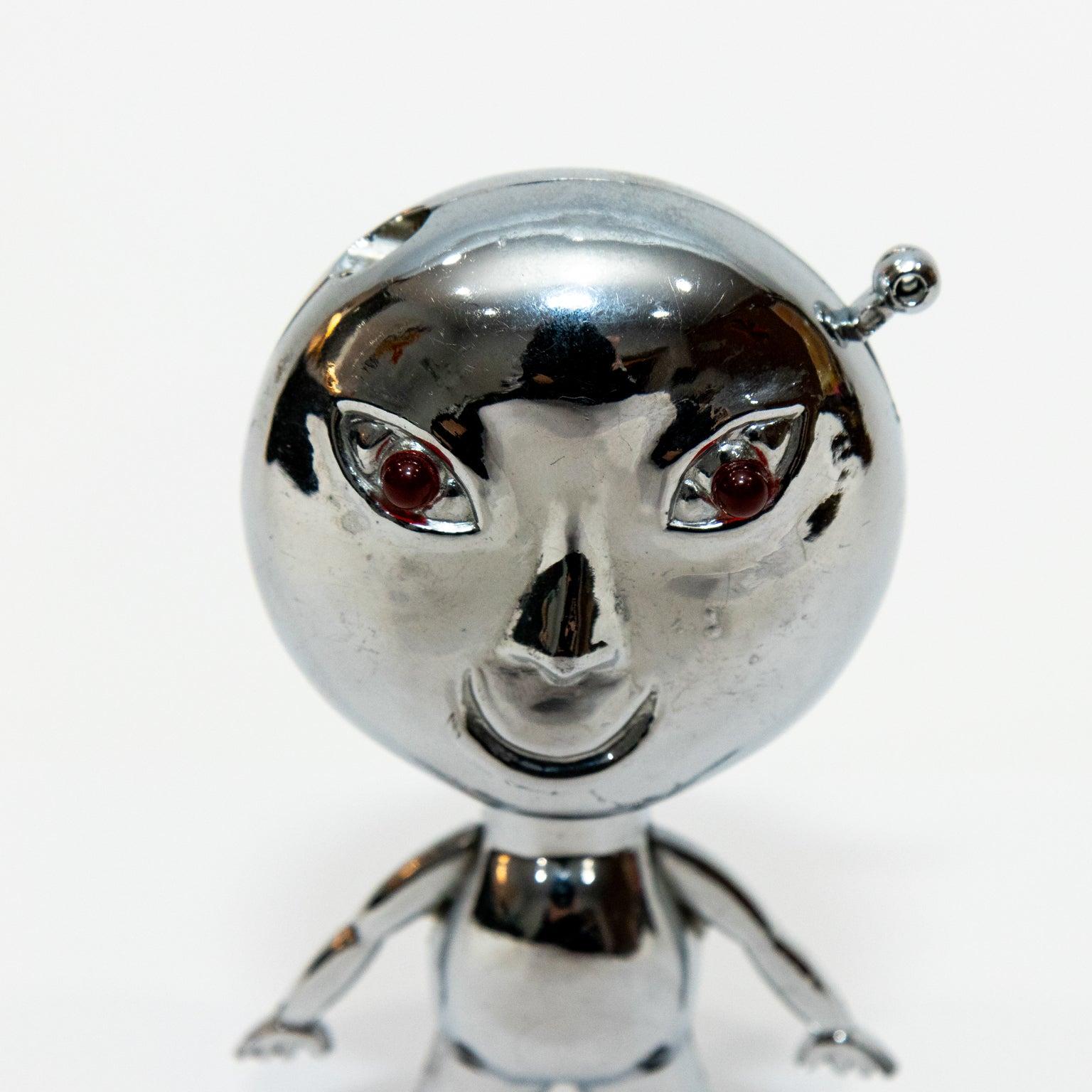 Vintage Chrome Alien Lighter For Sale at 1stDibs