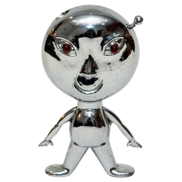 Vintage Chrome Alien Lighter For Sale at 1stDibs