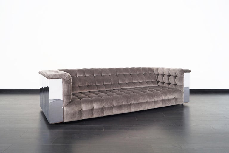 Vintage Chrome "Cityscape" Sofa at 1stDibs