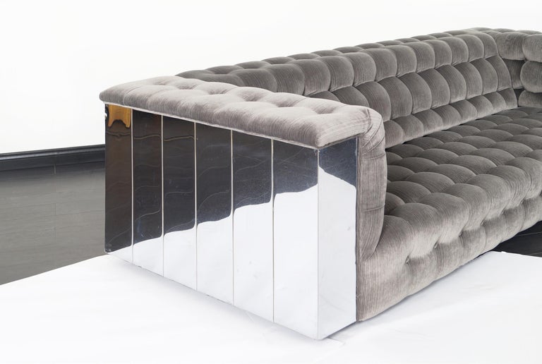 Vintage Chrome "Cityscape" Sofa at 1stDibs