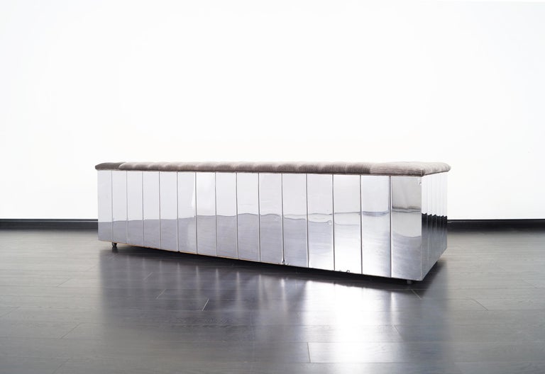 Vintage Chrome "Cityscape" Sofa at 1stDibs