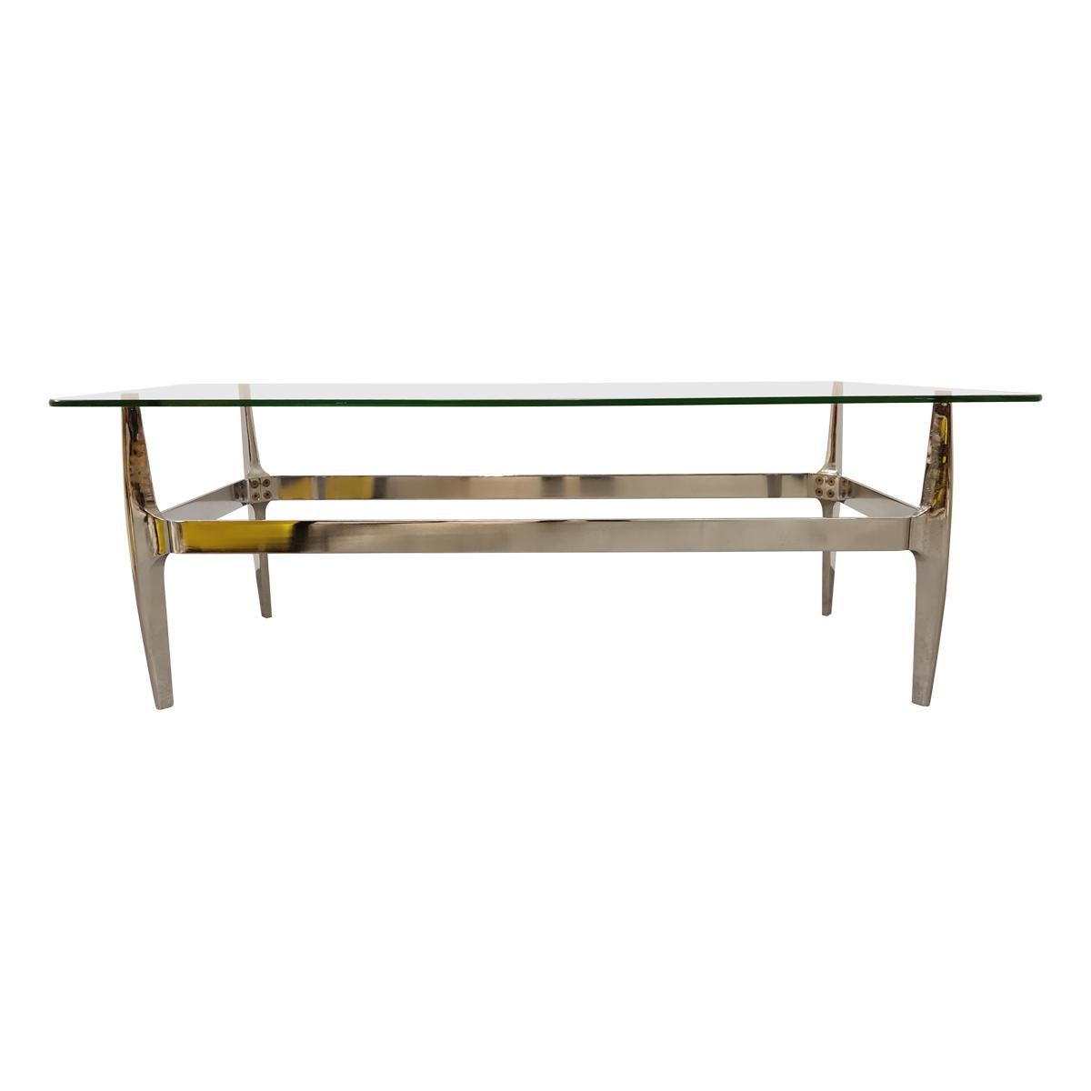 Chrome Coffee Table, French Work, Circa 1970 For Sale at 1stDibs