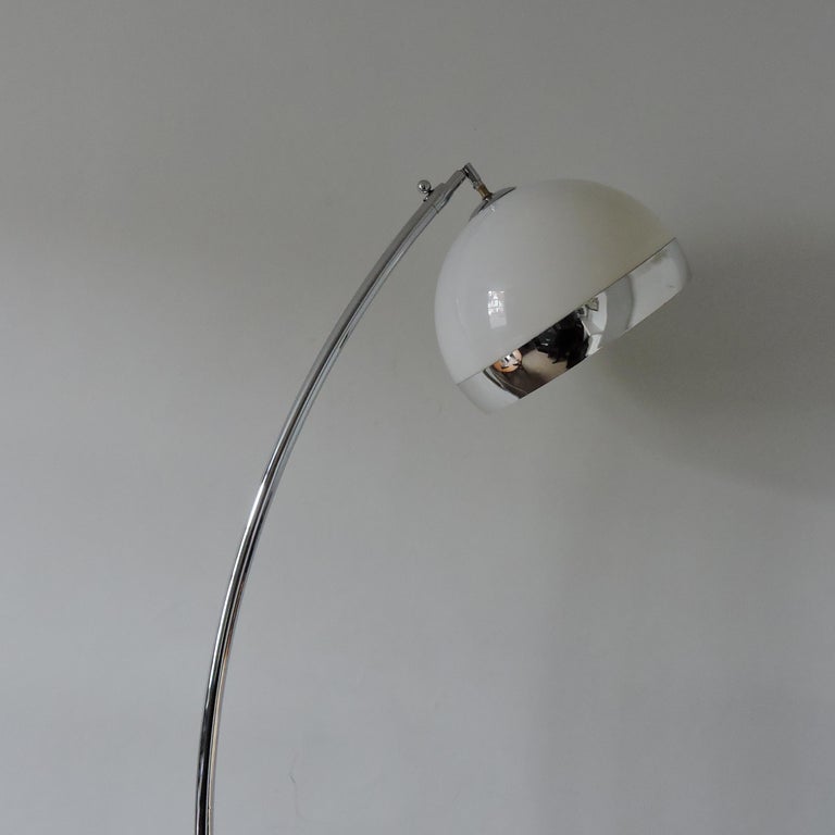 Vintage Chrome Extending Arc Lamp, 1970s For Sale at 1stDibs