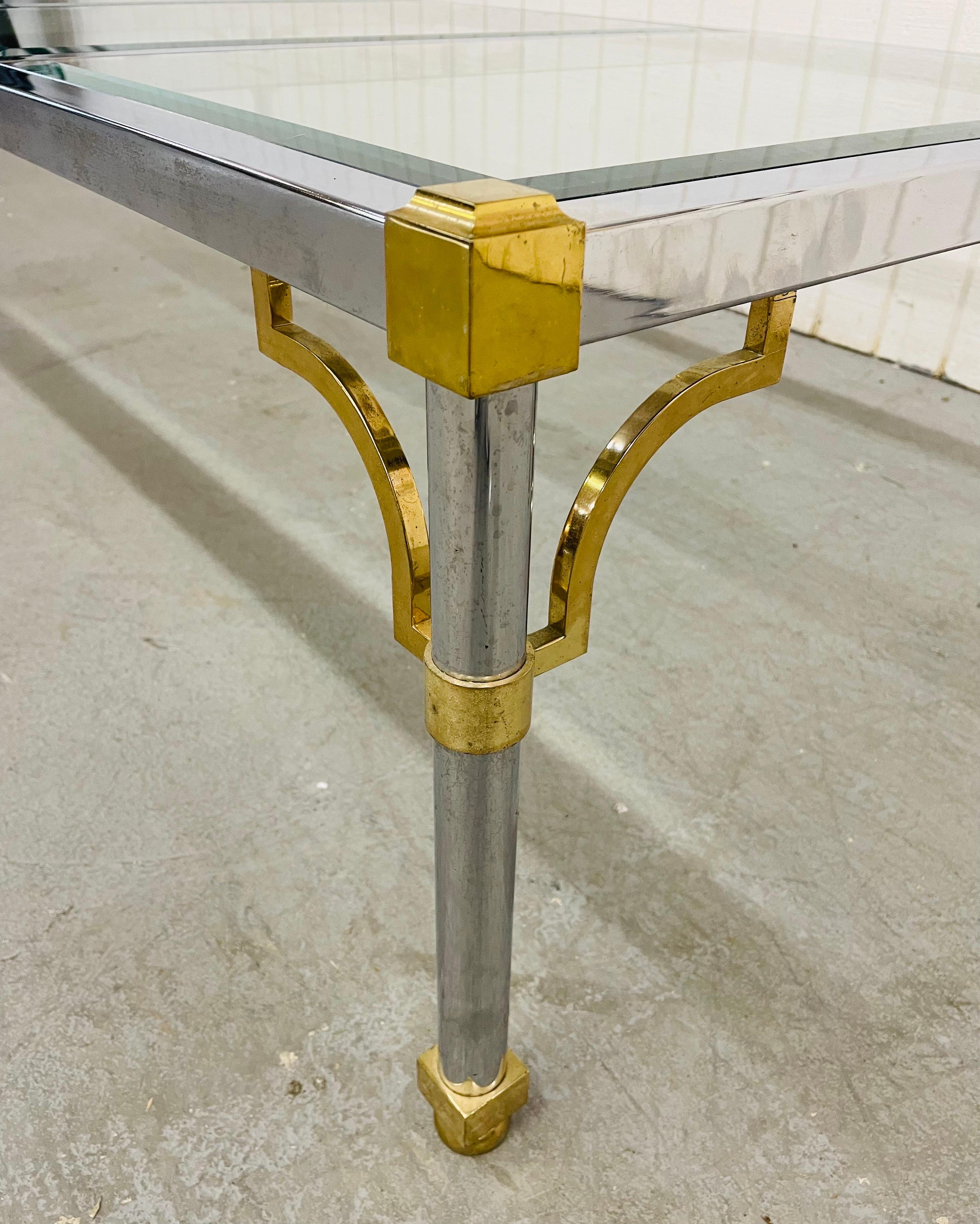 Vintage Chrome and Glass Jansen Coffee Table For Sale at 1stDibs