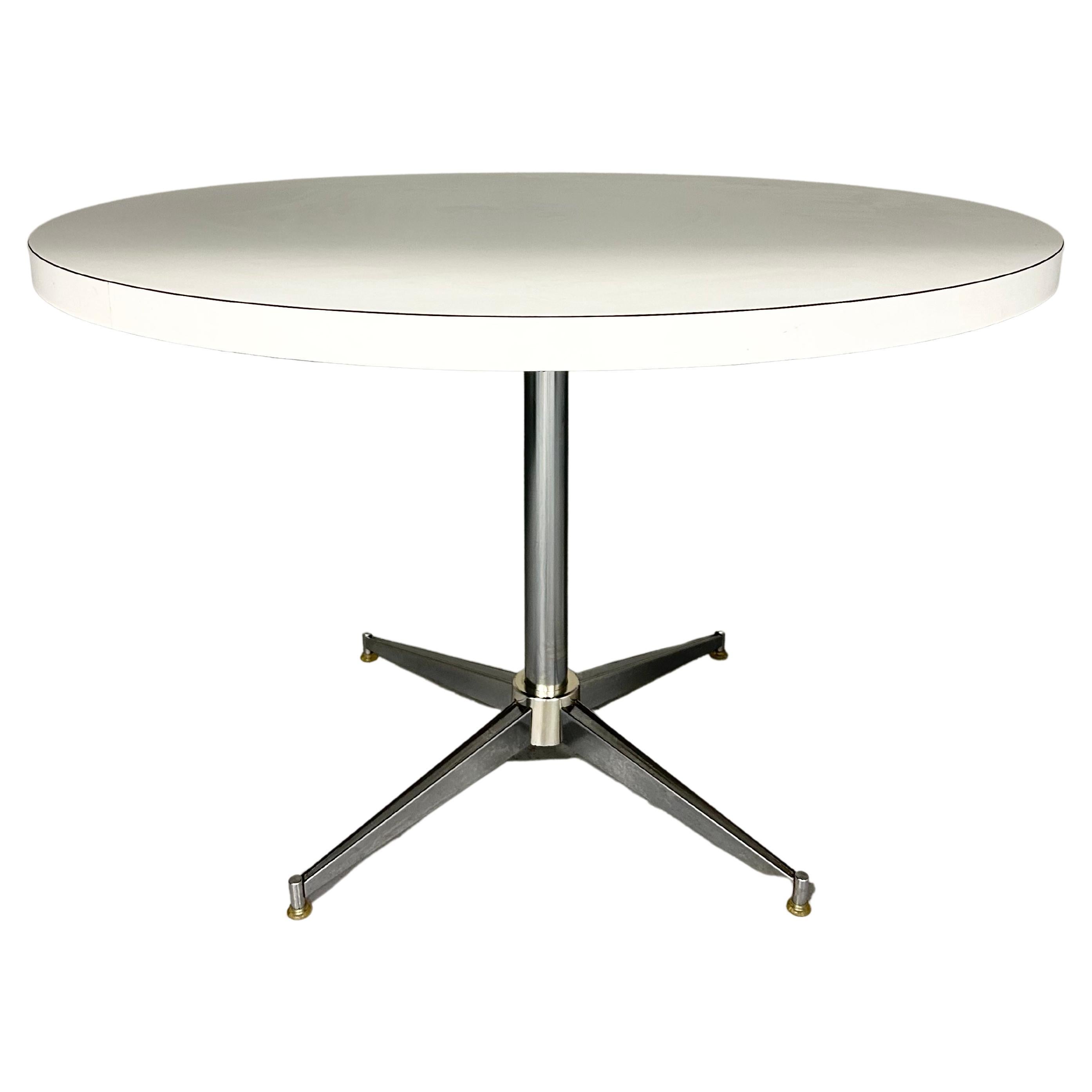 1960's Vintage Wood and Chrome Dining Table by Pieff at 1stDibs