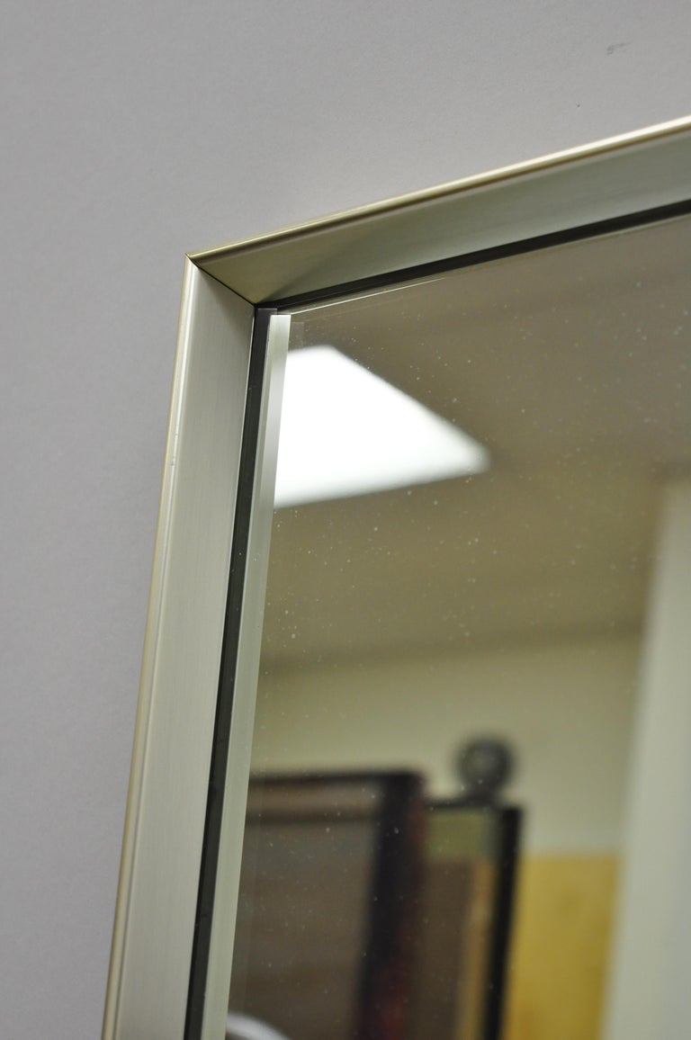 Vintage Chrome Plated Metal Mid-Century Modern Modernist Wall Mirror by ...