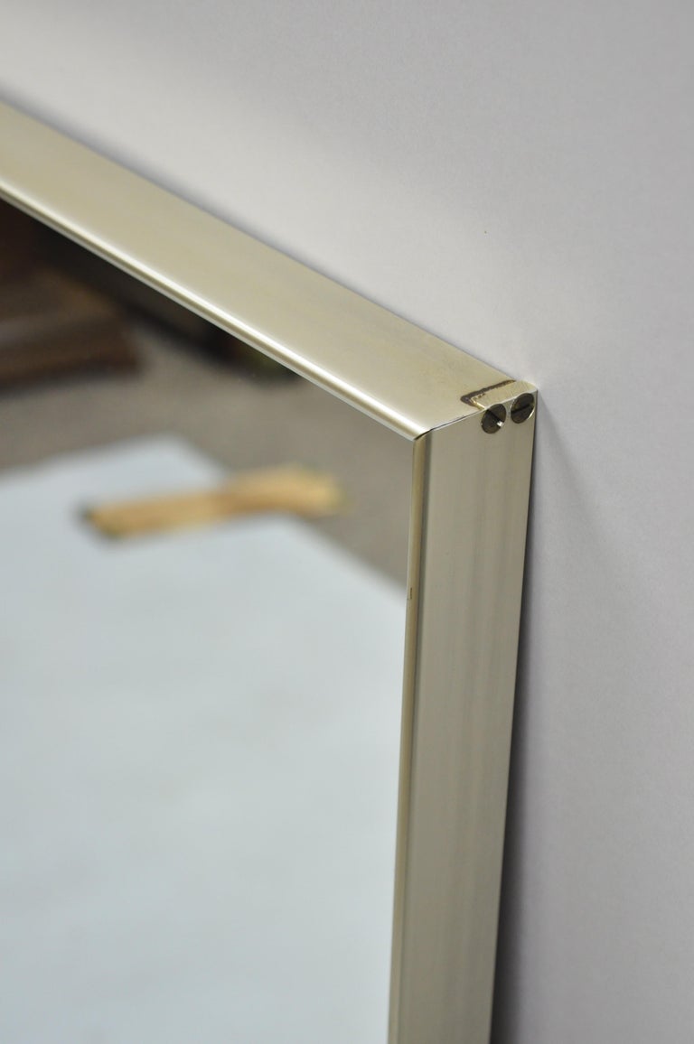 Vintage Chrome Plated Metal Mid-Century Modern Modernist Wall Mirror by ...