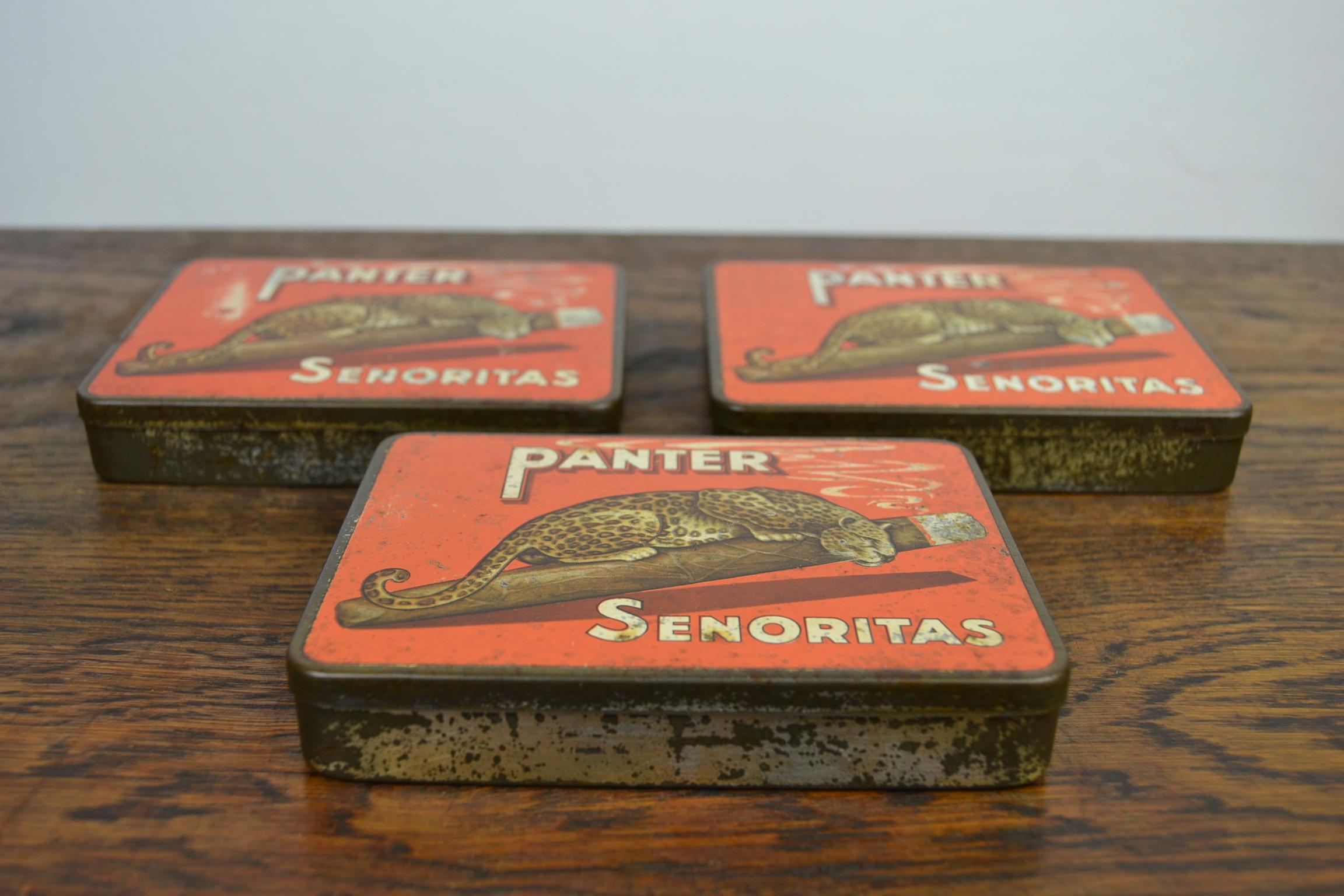 Vintage Cigar Tins with Panter on Cigar, 1960s, Netherlands at 1stDibs ...