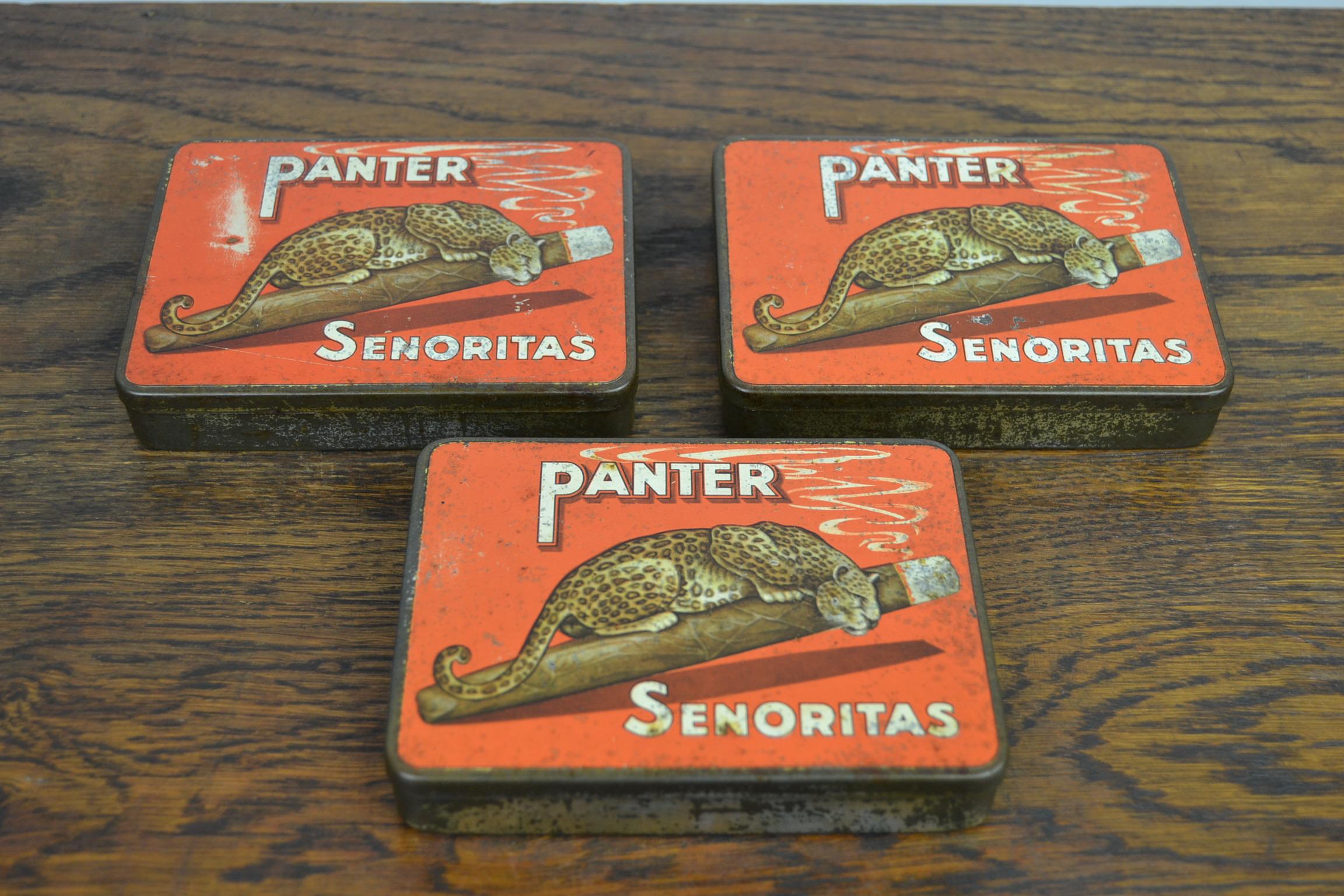 Vintage Cigar Tins with Panter on Cigar, 1960s, Netherlands at 1stDibs ...