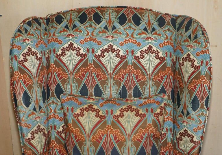 VINTAGE CIRCA 1930's ENGLISH OAK ROCKING ARMCHAIR WITH LIBERTY'S LONDON ...