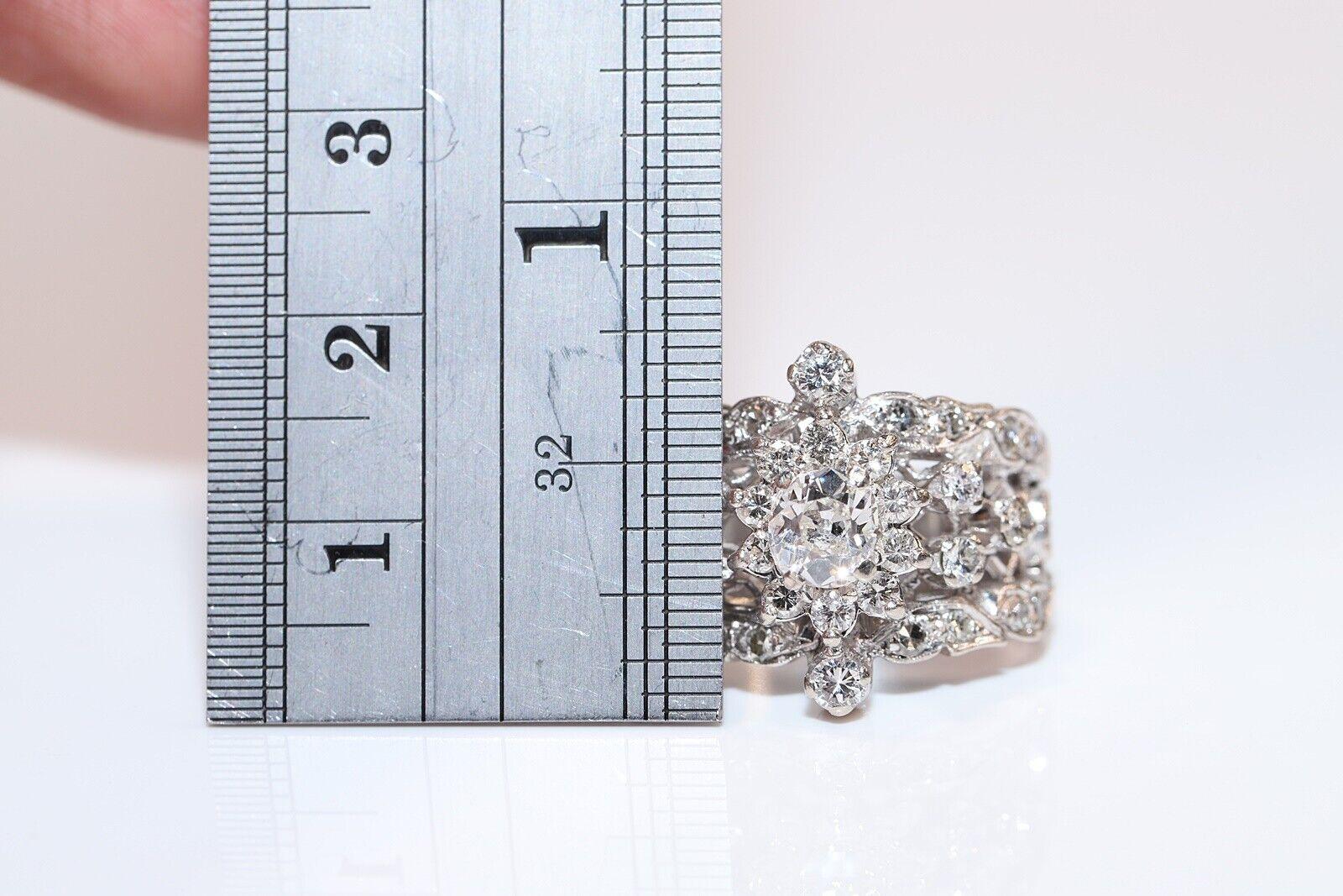 Vintage Circa 1970s 8k Gold Natural Diamond Decorated Rİng For Sale at ...