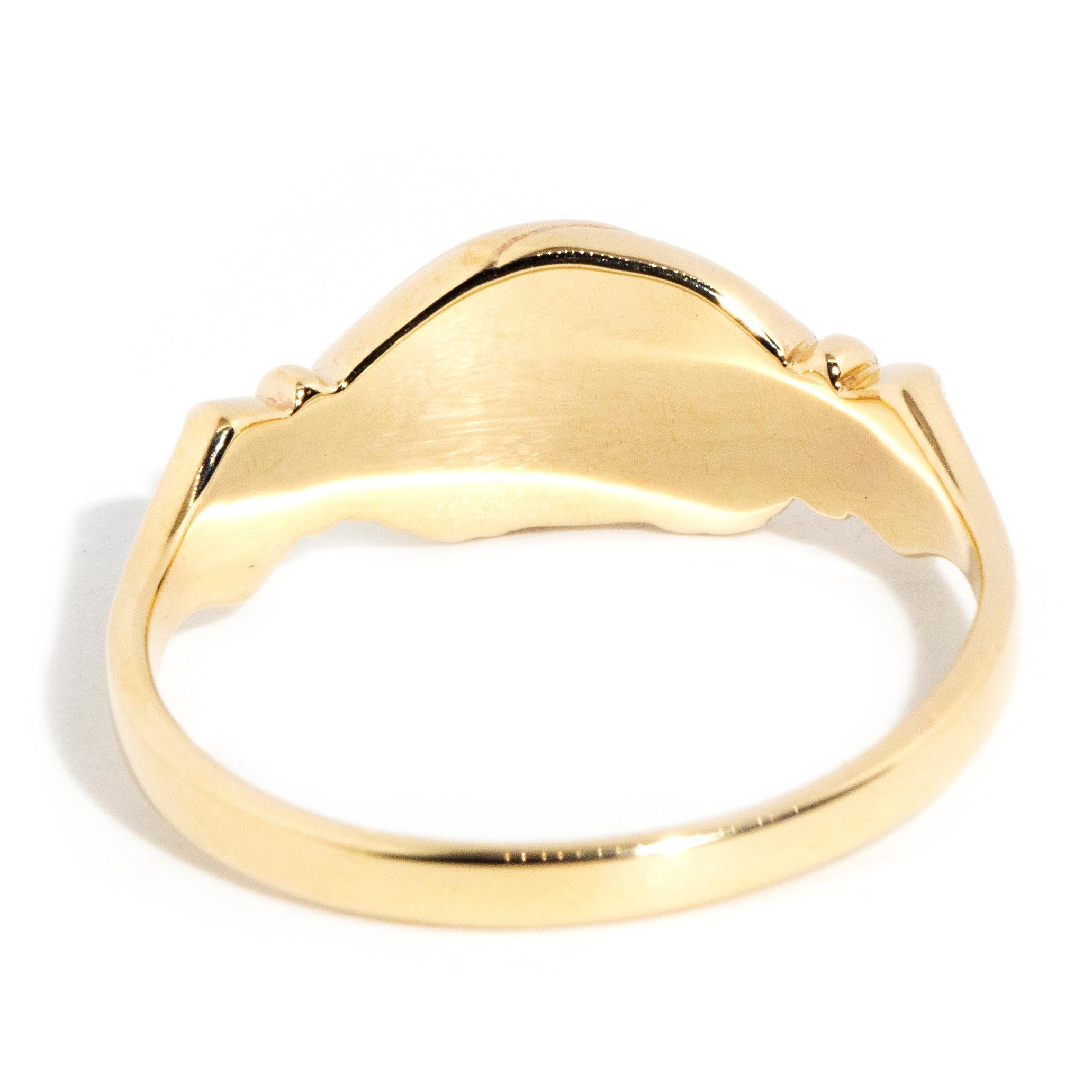 Vintage circa 1970s Clasping Hands 9 Carat Yellow Gold Loyalty and ...
