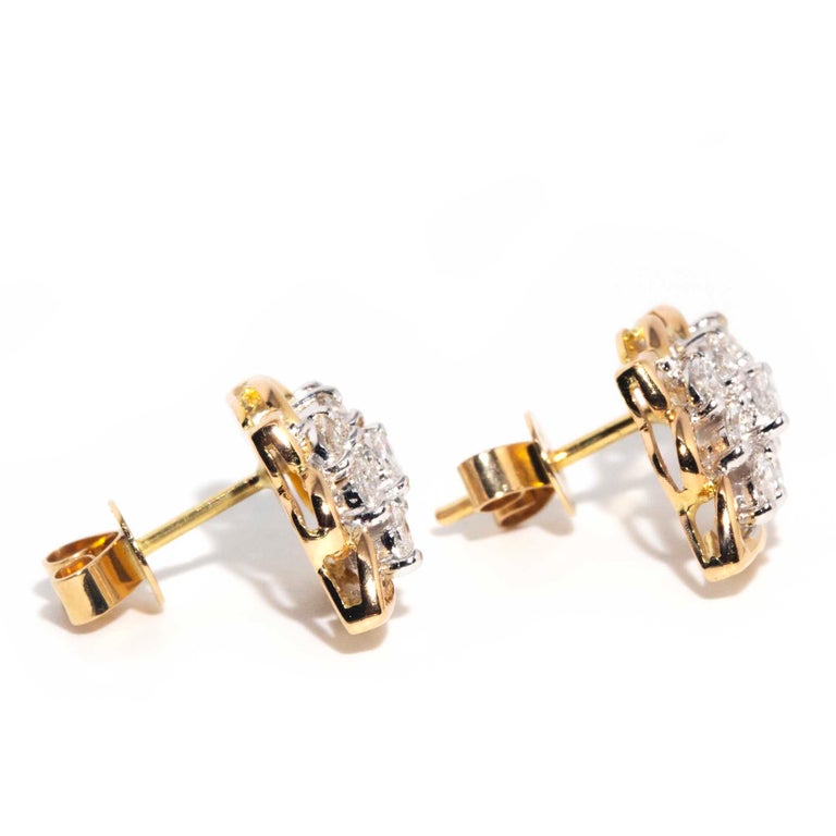 Vintage Circa 1970s Vintage 18 Carat Yellow and White Gold Diamond ...