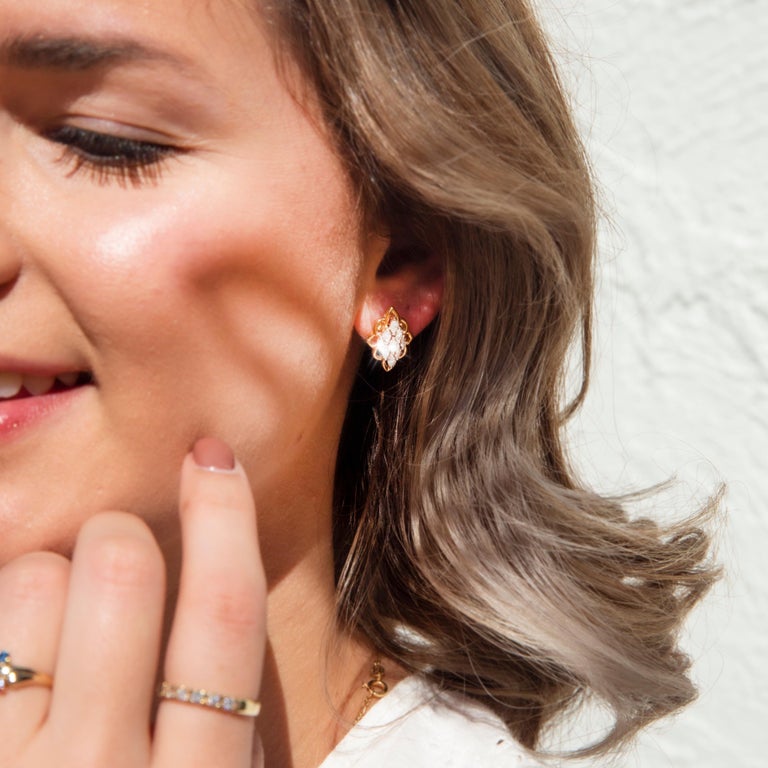 Vintage Circa 1970s Vintage 18 Carat Yellow and White Gold Diamond ...