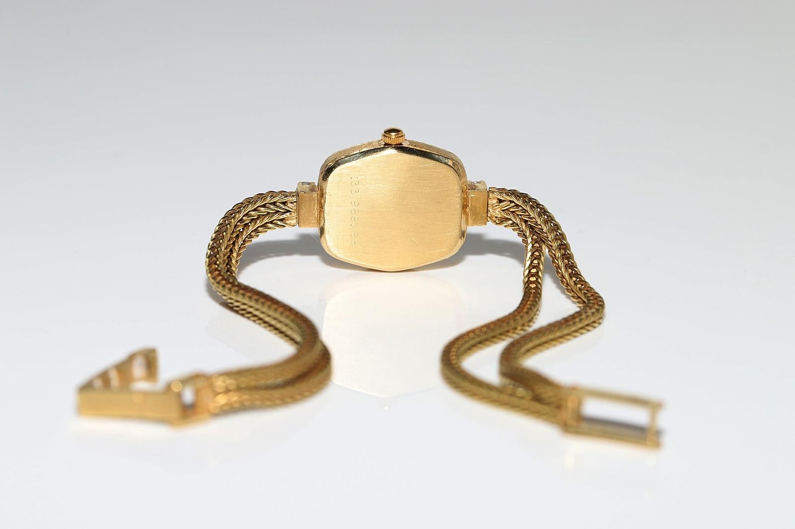 Vintage Circa 1980s 18k Gold Natural Diamond Eterna Brand Wrist Watches ...