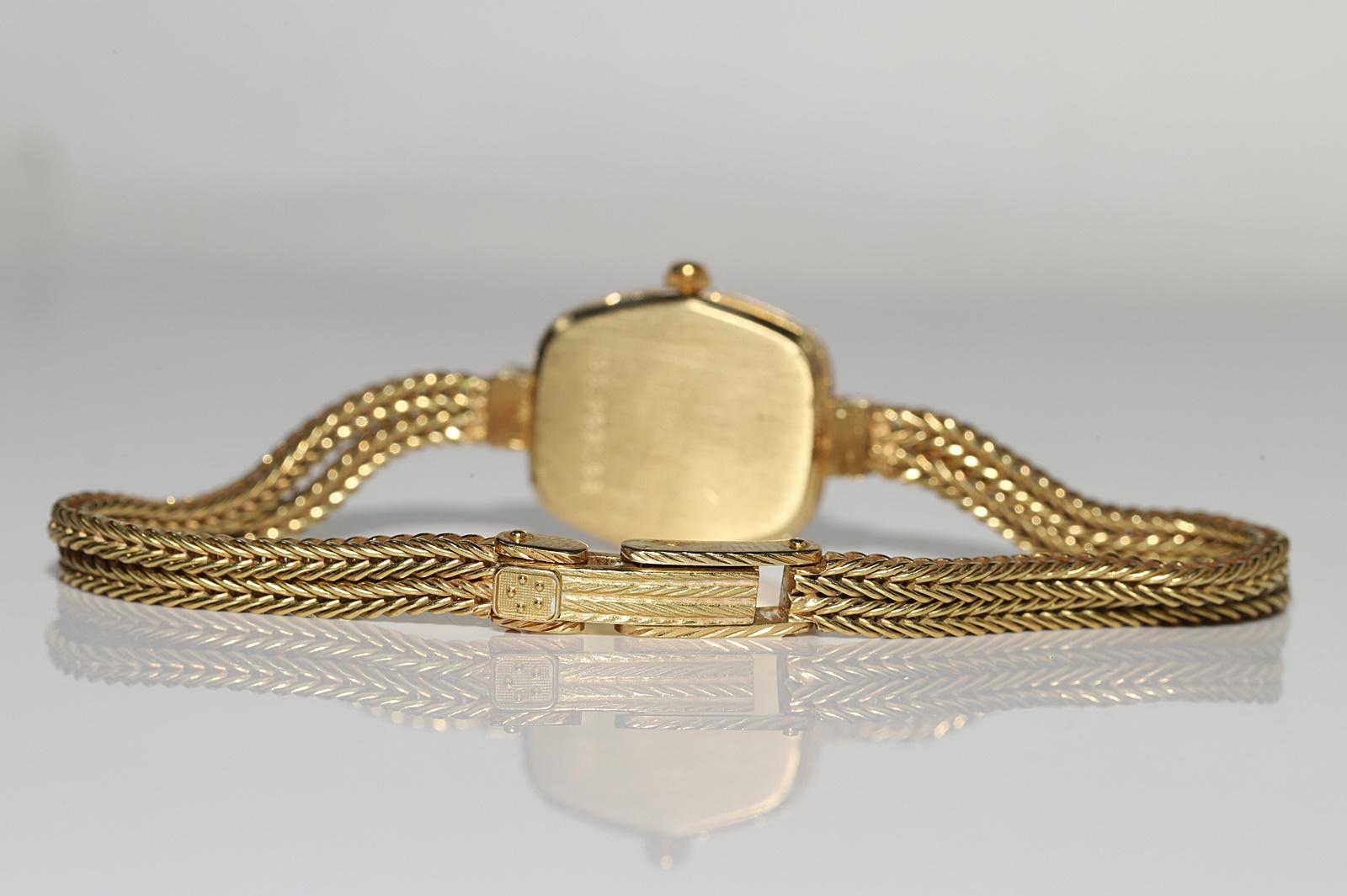 Vintage Circa 1980s 18k Gold Natural Diamond Eterna Brand Wrist Watches ...