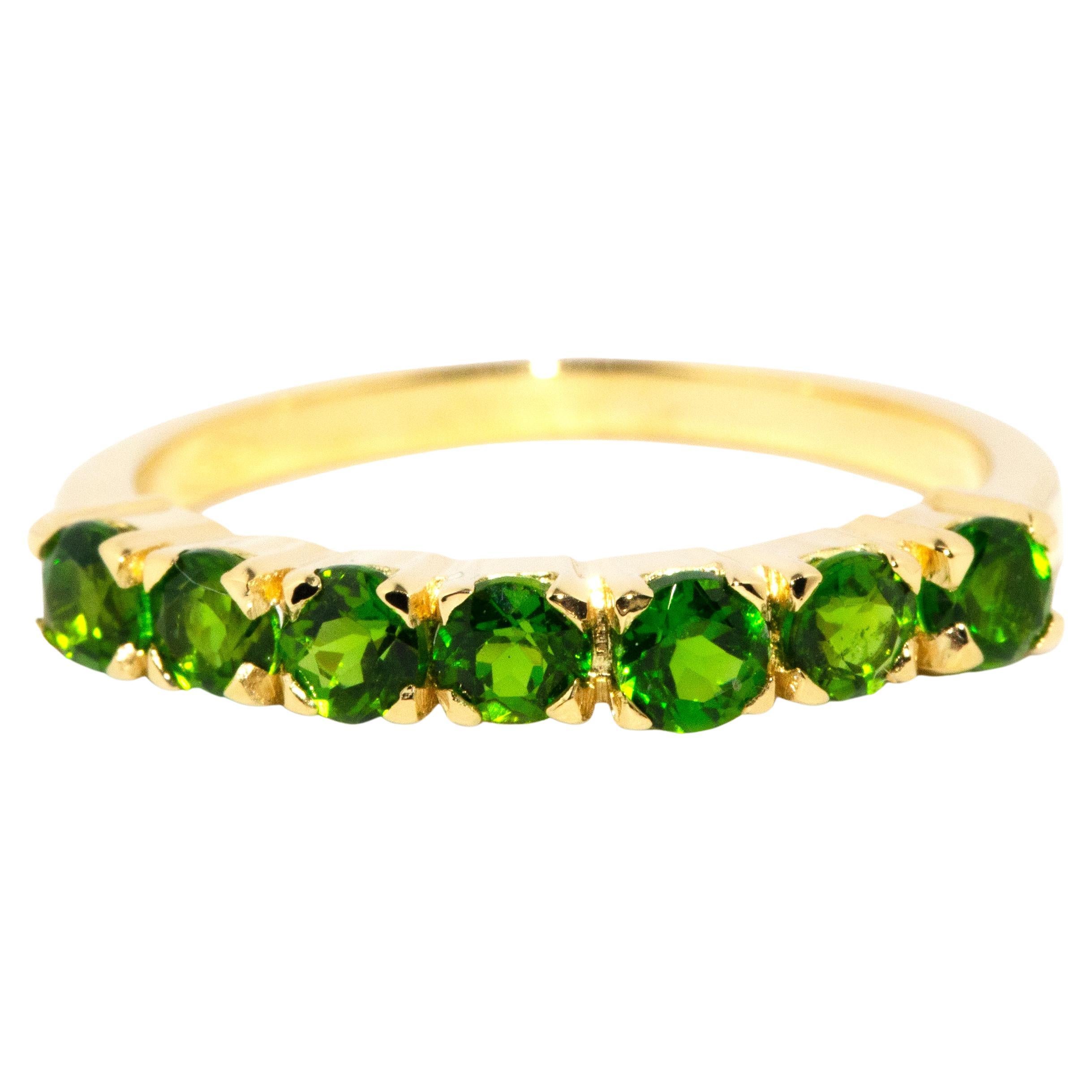 18 Karat White Gold Vivid Bright Green Natural Jadeite Ring For Sale at ...