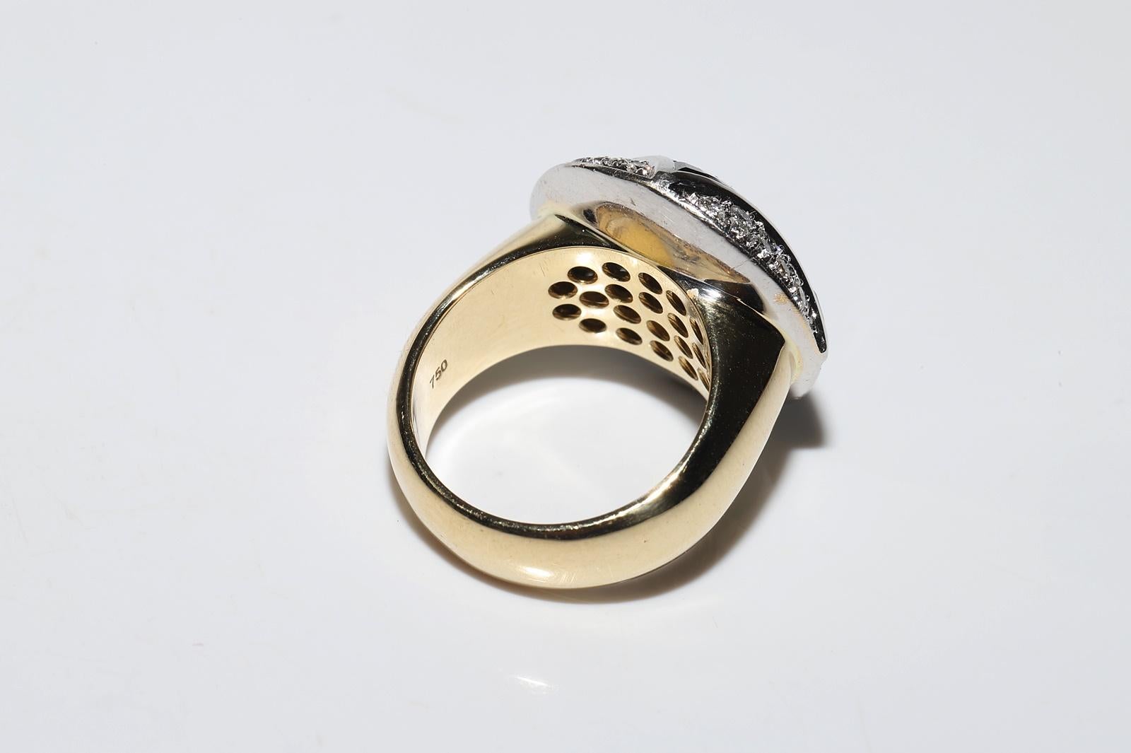 Vintage Circa 1990s 18k Gold Natural Diamond And Caliber Sapphire Tank ...