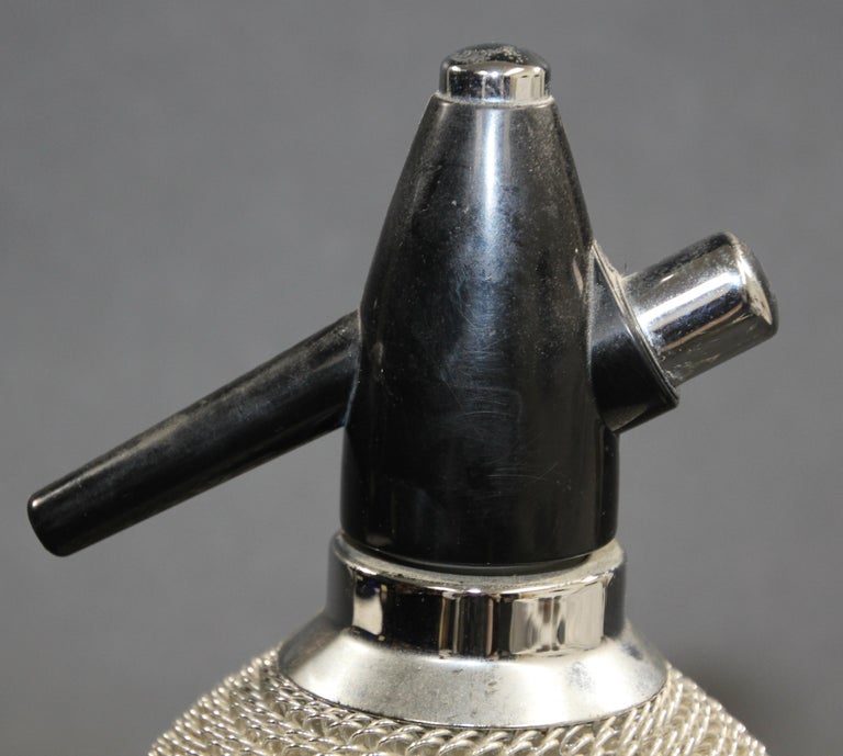 Vintage Classic Soda Siphon Seltzer Glass Bottle with Wire Mesh at ...