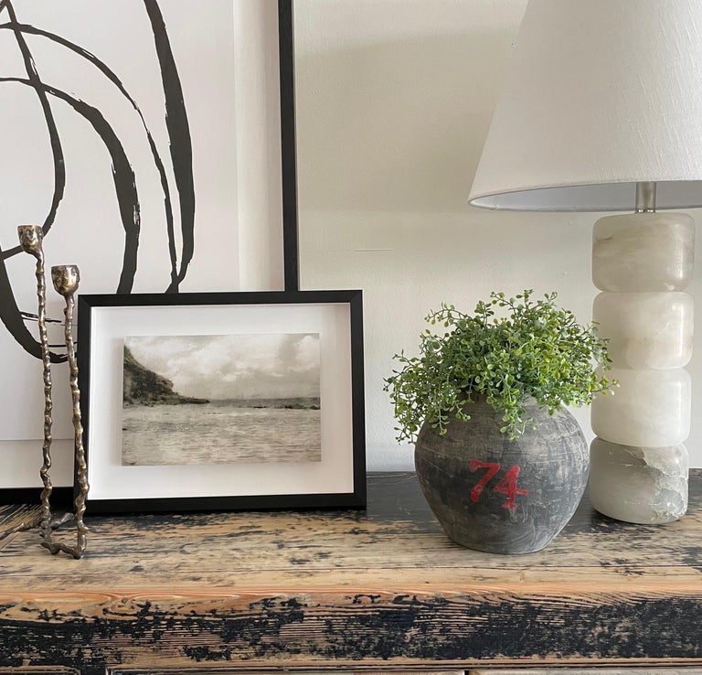 Vintage Clay Pot with Unique Original Painted Number Medium Size For ...