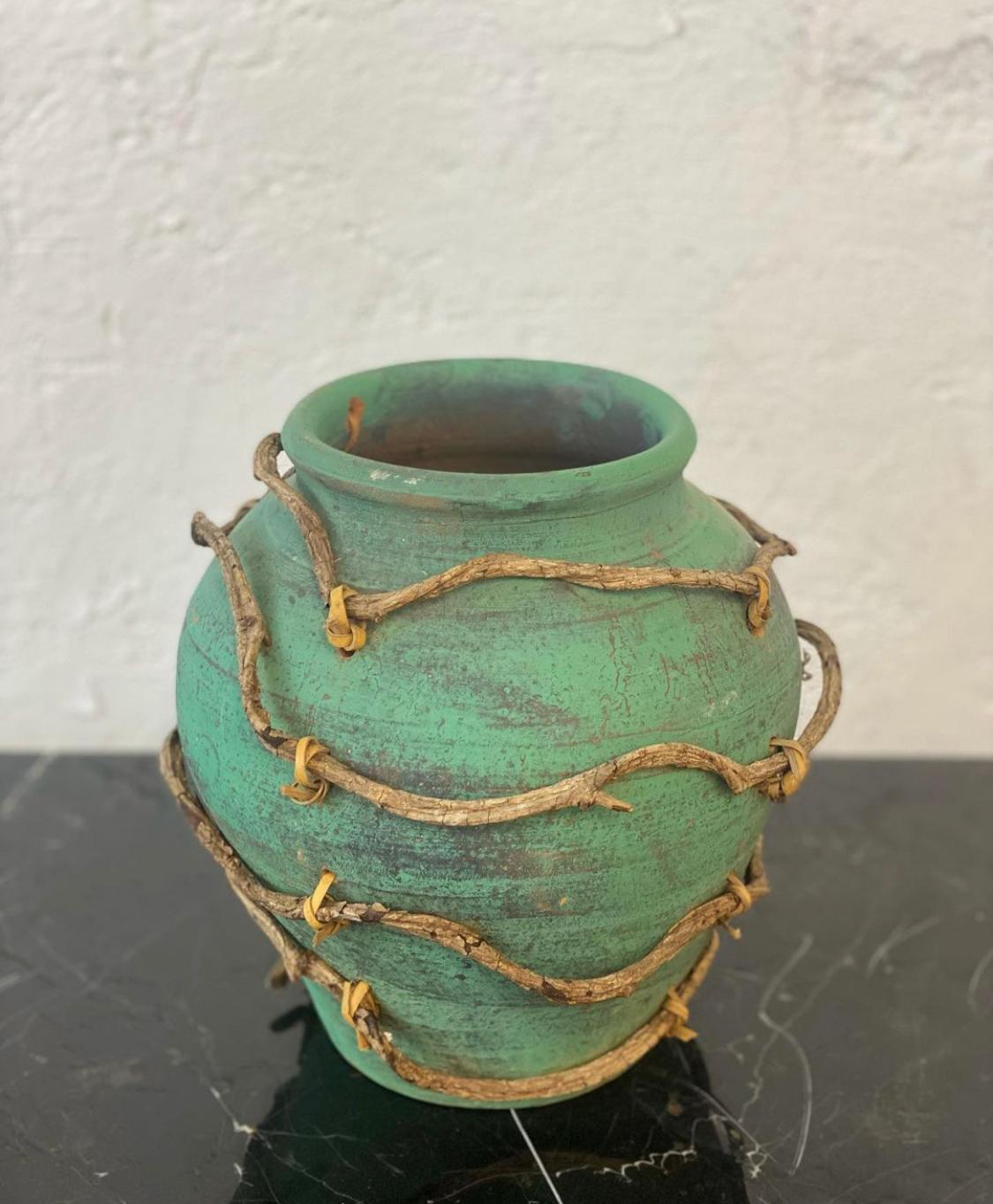 Vintage Clay Vase For Sale at 1stDibs