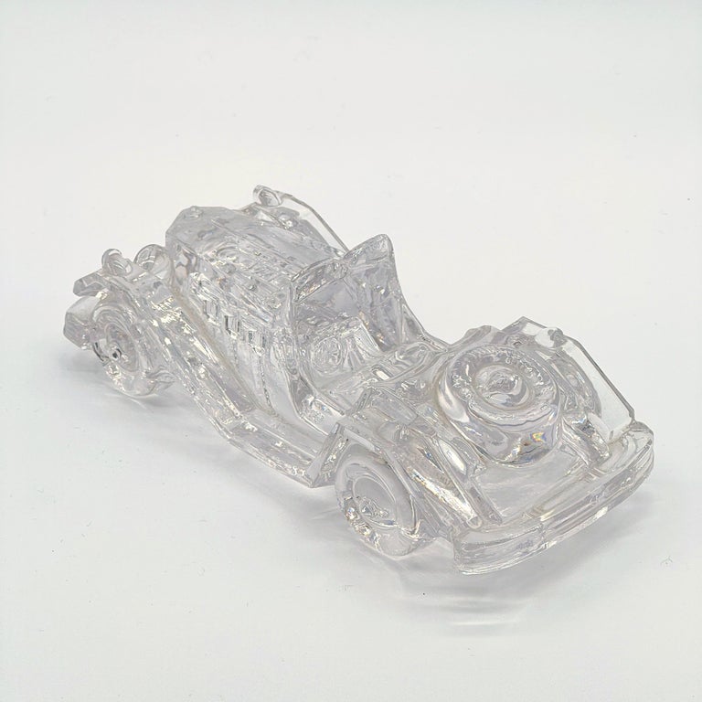 Vintage Clear Crystal Mg Roadster Decorative Model Car / Paperweight ...