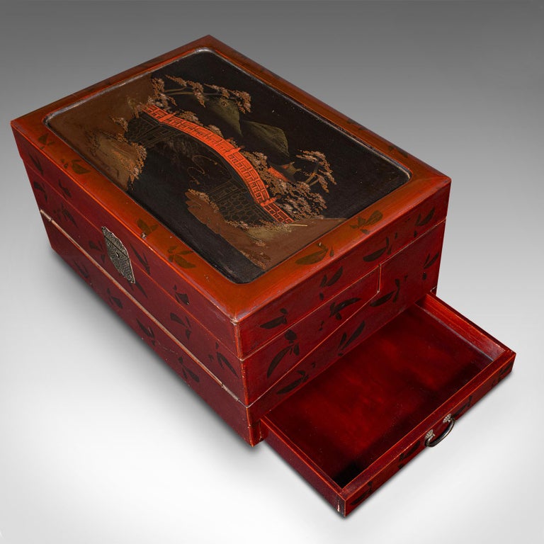 Vintage Cleric's Writing Slope, Japanese, Lacquer, Correspondence Box ...