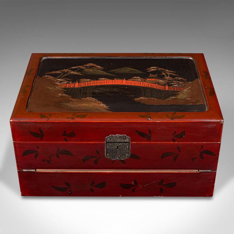 Vintage Cleric's Writing Slope, Japanese, Lacquer, Correspondence Box ...