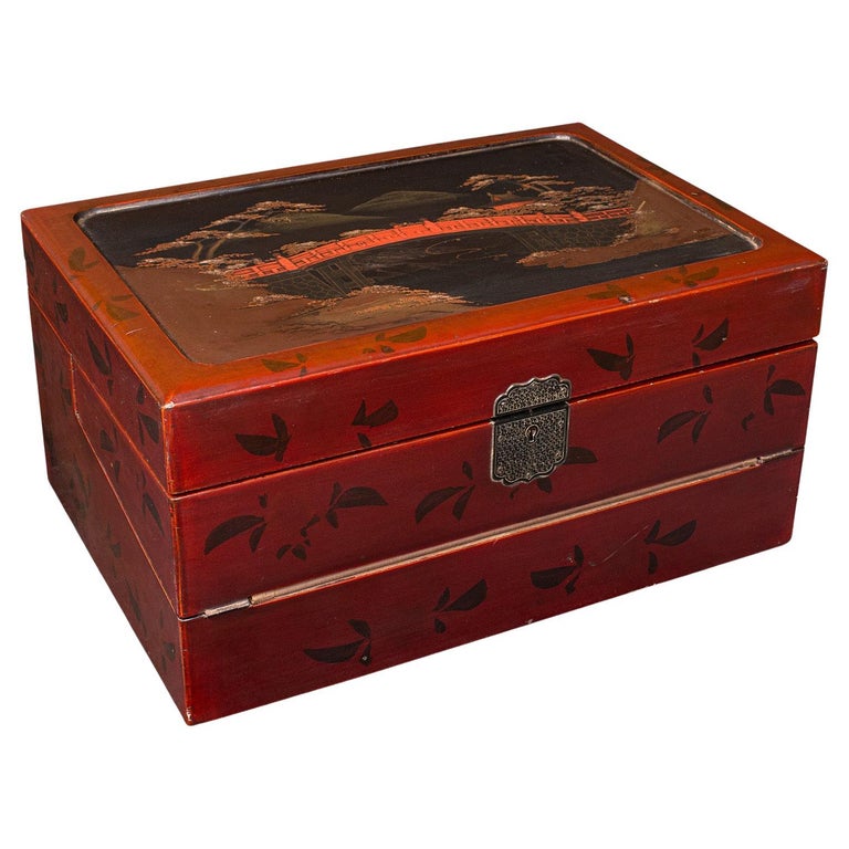 Vintage Cleric's Writing Slope, Japanese, Lacquer, Correspondence Box ...