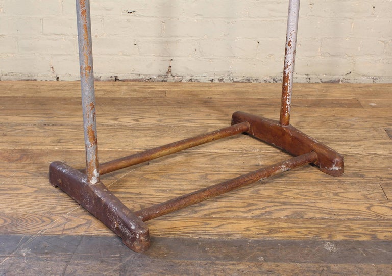 Vintage Clothing Stand, Distressed Garment Coat Rack Art Deco at 1stDibs