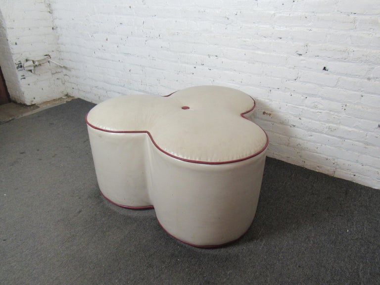Vintage Clover-Shaped Ottoman For Sale at 1stDibs