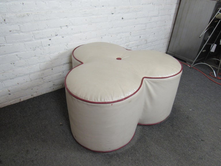 Vintage Clover-Shaped Ottoman For Sale at 1stDibs
