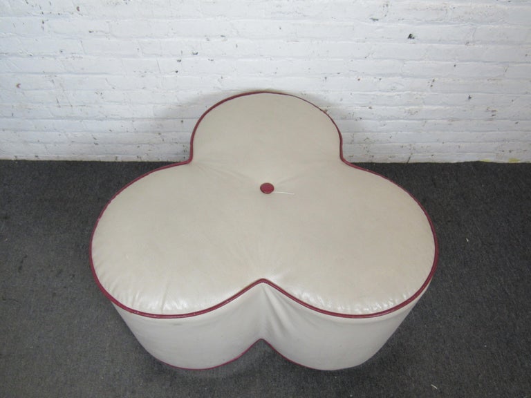 Vintage Clover-Shaped Ottoman For Sale at 1stDibs