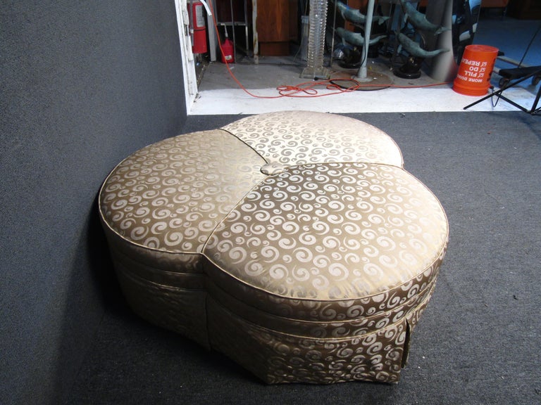 Vintage Clover Shaped Ottoman For Sale at 1stDibs