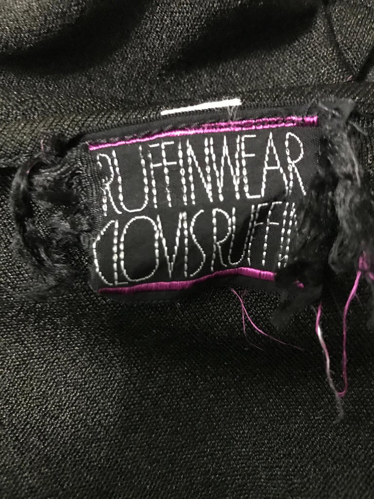 Vintage Clovis Ruffin Ruffinwear Black and White Jumpsuit 1970s at 1stDibs