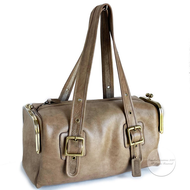 Vintage Coach Bag Bonnie Cashin RFD Mail Box Tote Putty Leather 70s Pre ...