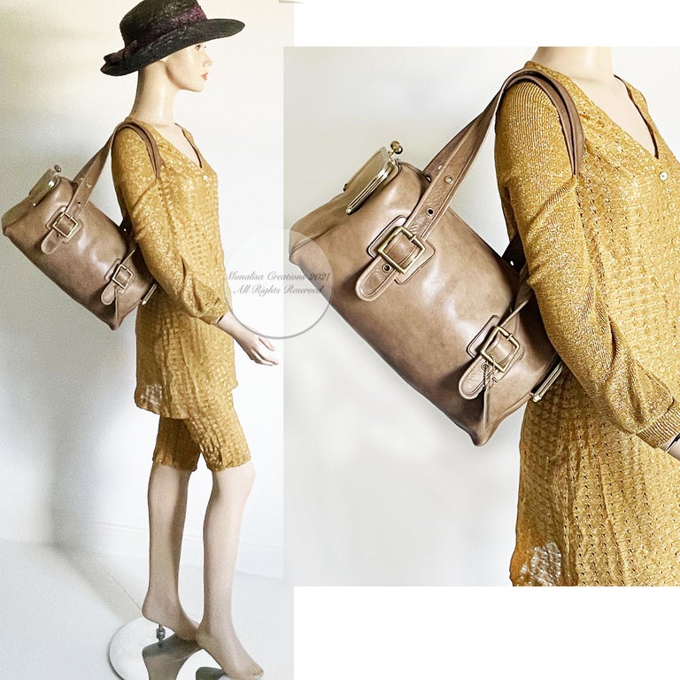 Vintage Coach Bag Bonnie Cashin RFD Mail Box Tote Putty Leather 70s Pre ...