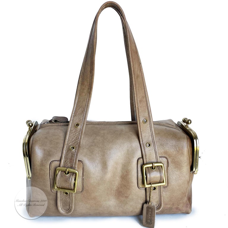 Vintage Coach Bag Bonnie Cashin RFD Mail Box Tote Putty Leather 70s Pre ...