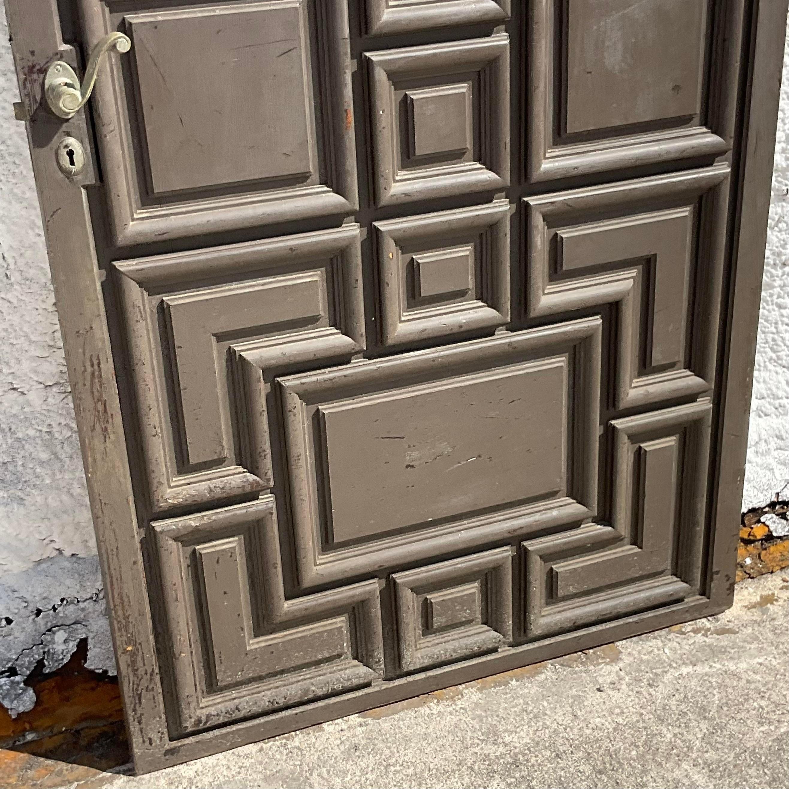 Vintage Coastal 1920s Arched Cypress Door at 1stDibs