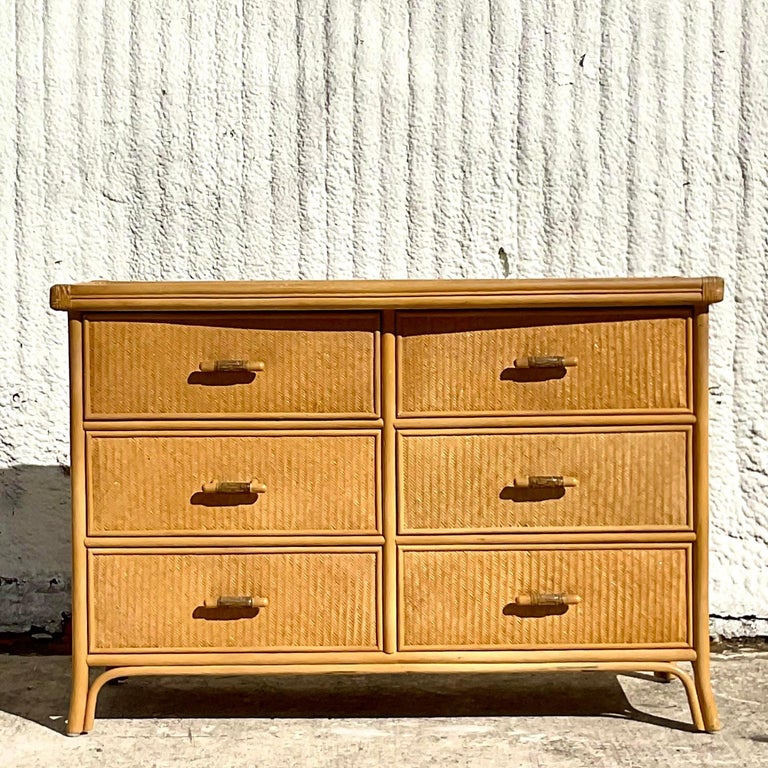 palm tree pattern credenza