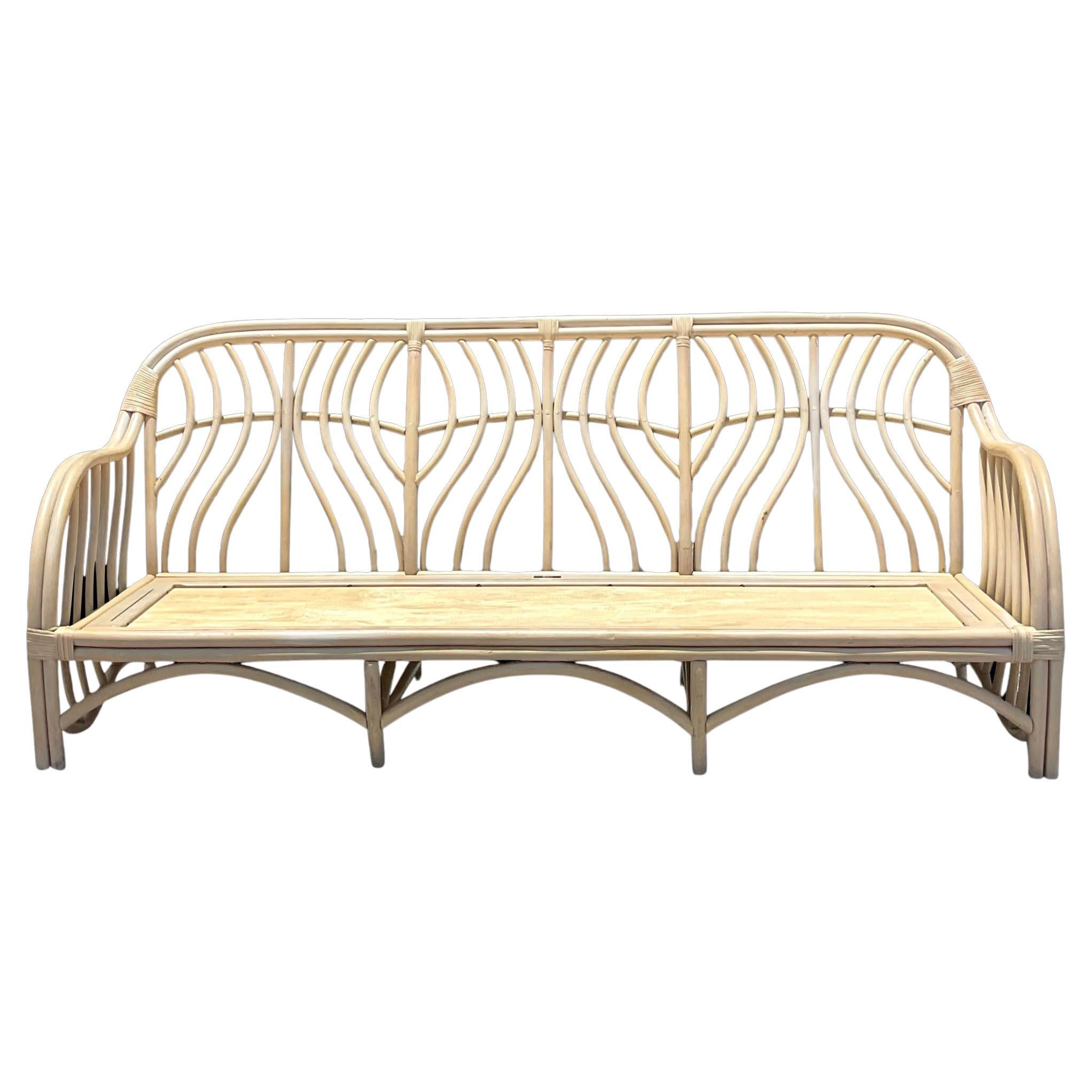 Ficks Reed Rattan Sofa For Sale at 1stDibs | ficks reed rattan furniture