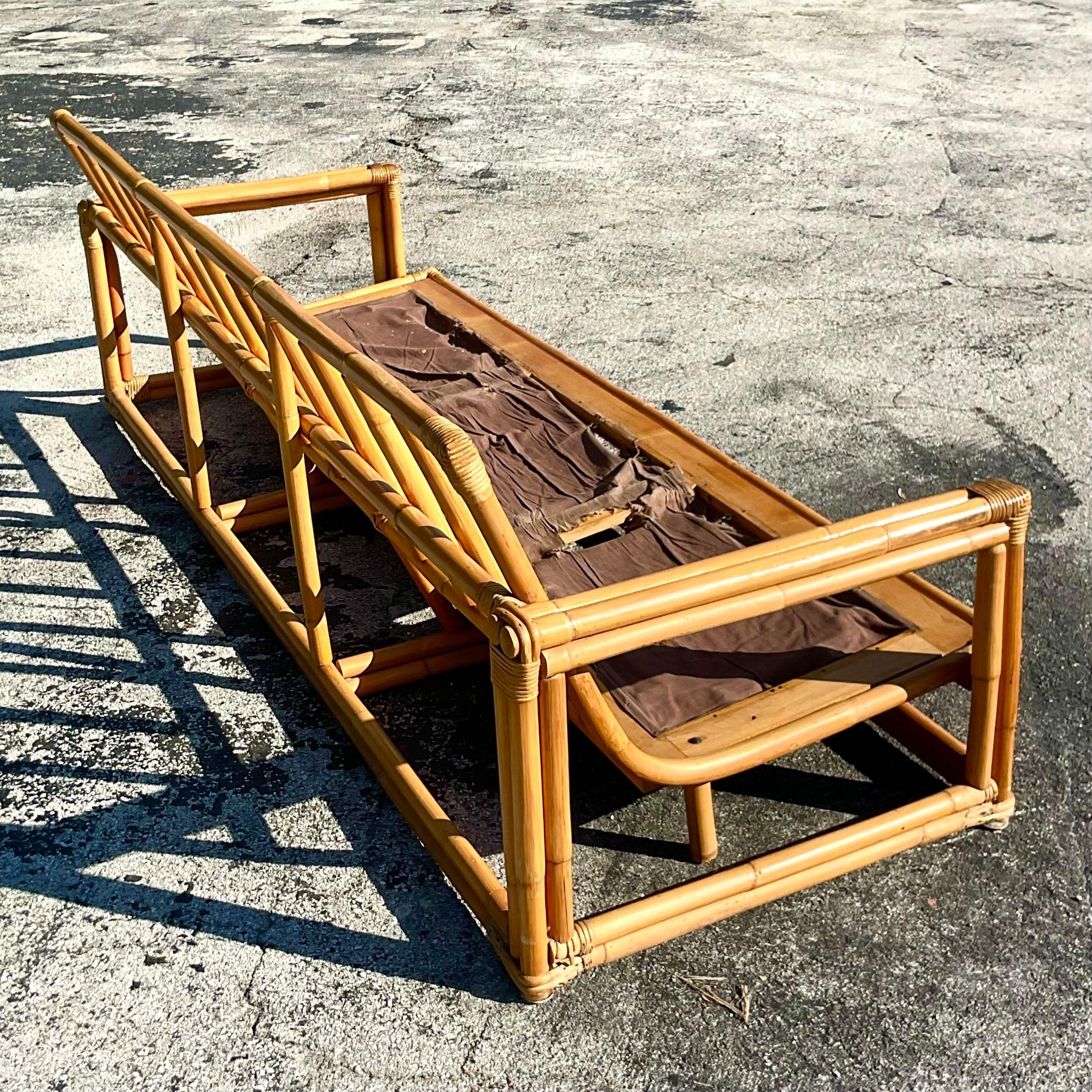 Vintage Coastal Ficks Reed Sofa For Sale at 1stDibs | ficks reed co