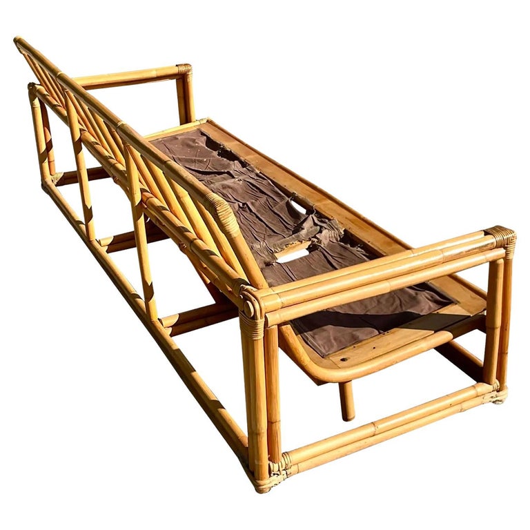 Vintage Coastal Ficks Reed Sofa For Sale at 1stDibs